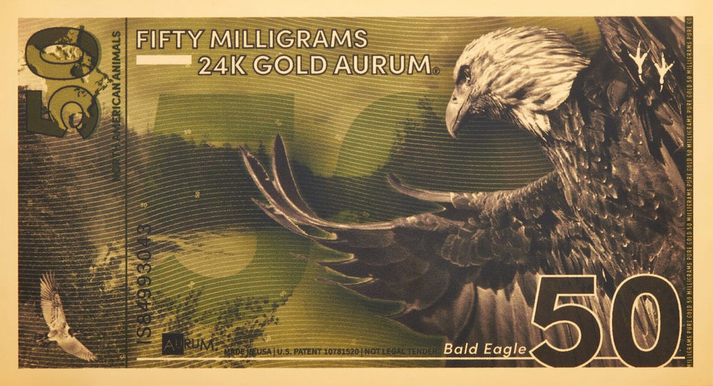 Bald Eagle Aurum® 50mg 24k Gold Bill 2024 – The Gold Domain
