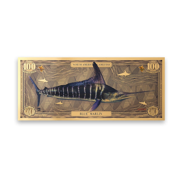 Blue Marlin Aurum® 100mg 24k Gold Bill Series II – The Gold Domain