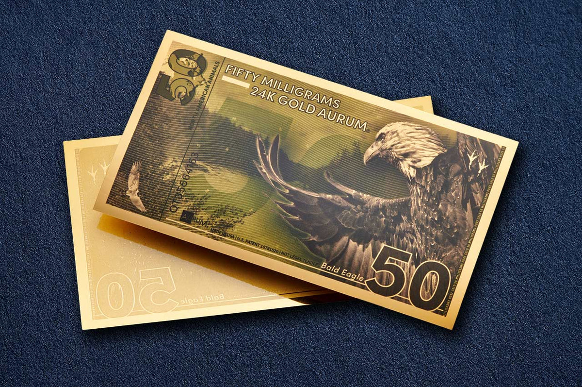 Bald Eagle Aurum® 50mg 24k Gold Bill 2024 – The Gold Domain